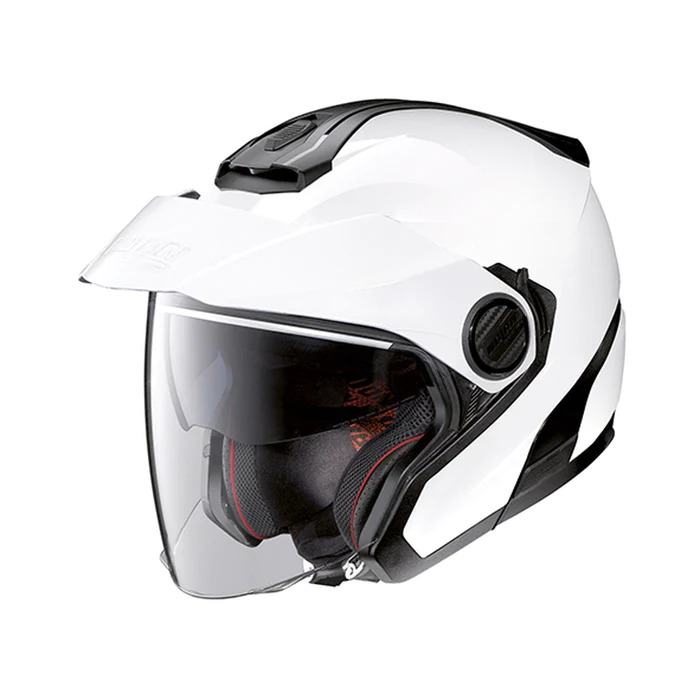 NOLAN N40-5 OPEN FACE + PEAK CLASSIC WHITE HELMET
